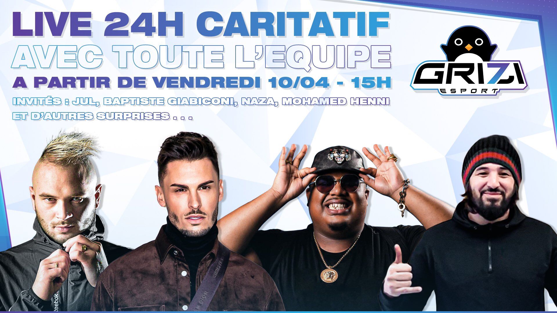 Grizi Esport lance son stream caritatif pendant 24h